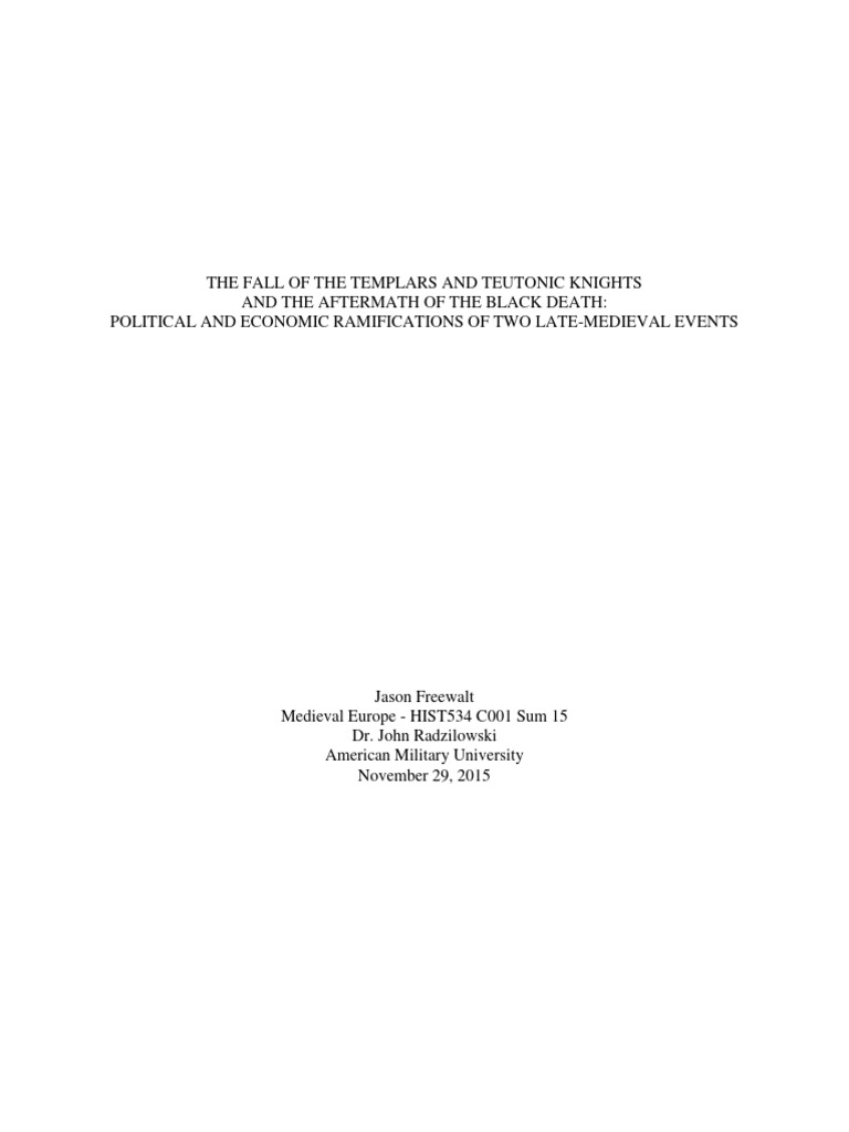 The Fall of The Templars and Teutonic KN | PDF | Cost Of Living ...