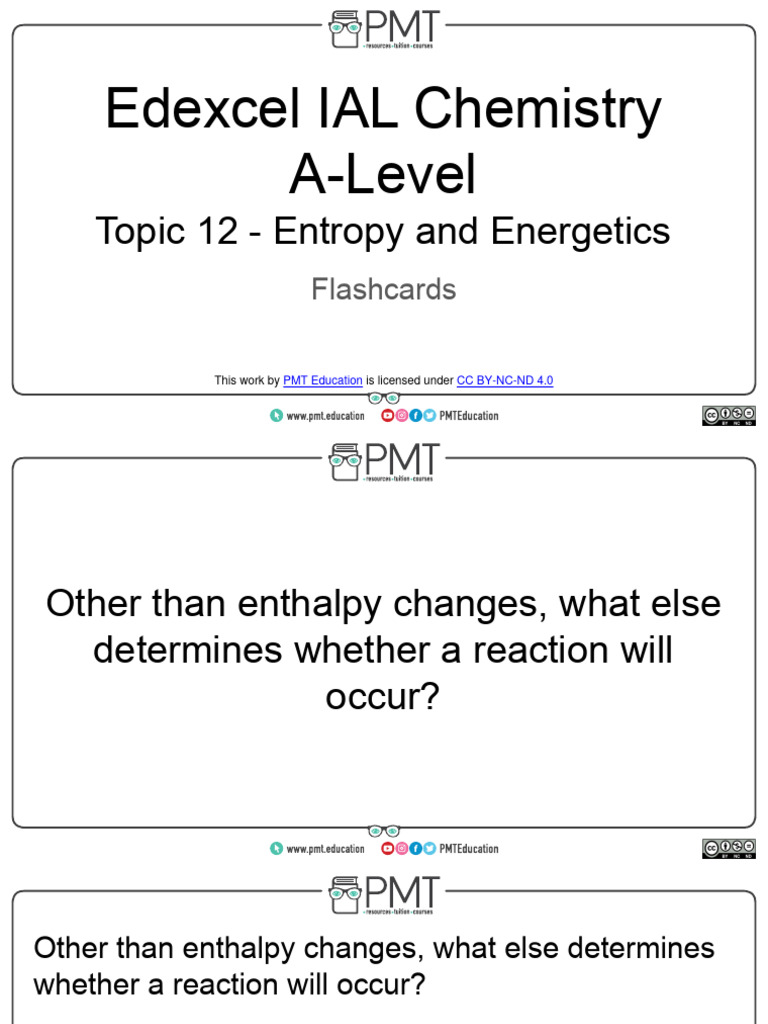 A-Level Chemistry: Entropy & Energetics | PDF | Ionic Bonding | Ion