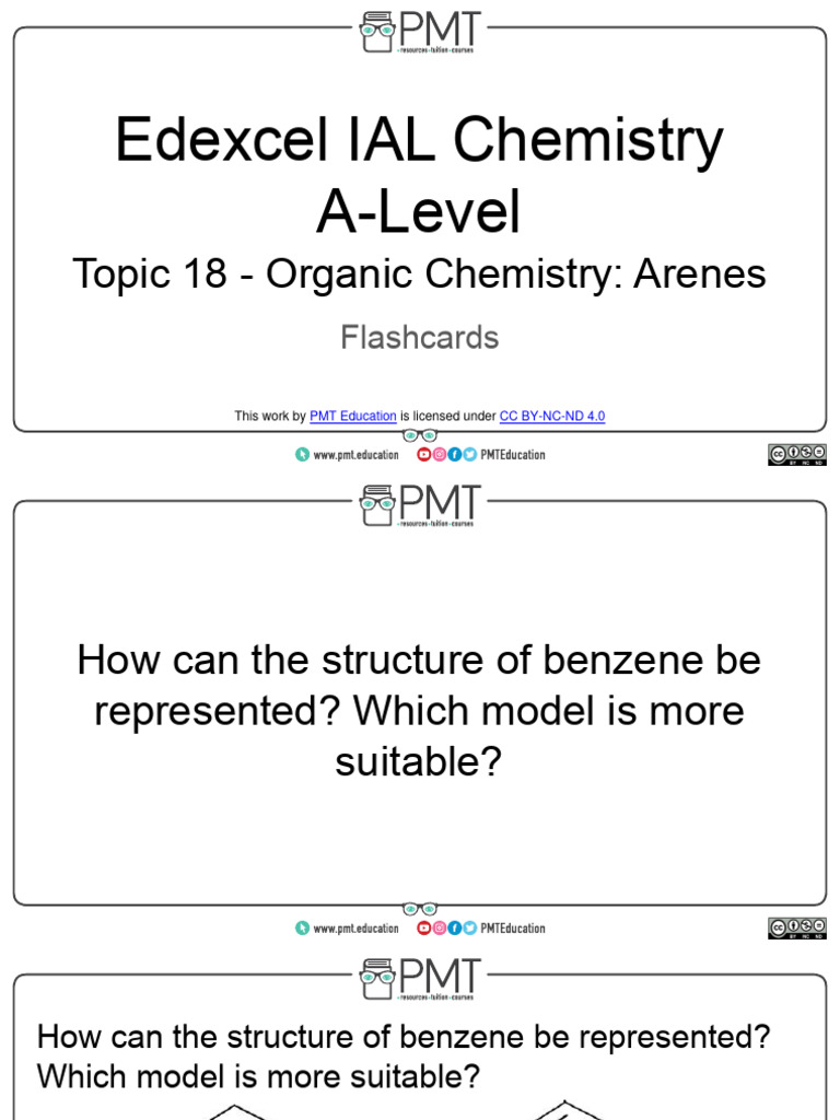 Flashcards - Topic 18 Organic Chemistry - Arenes - Edexcel IAL ...