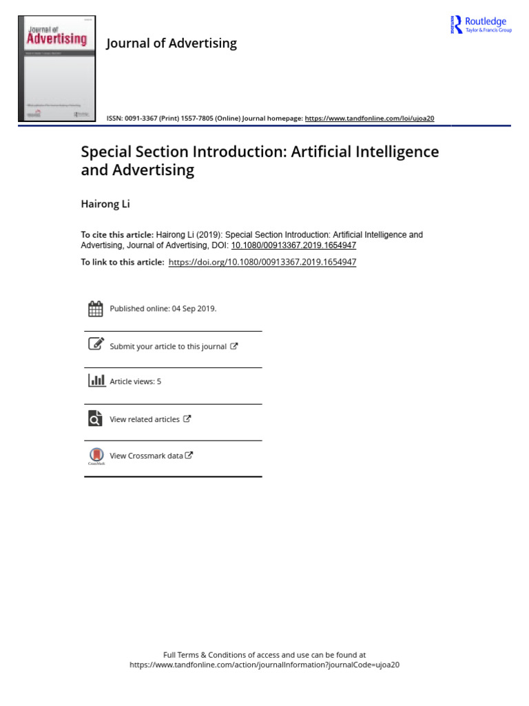 Special Section Introduction Artificial Intelligence | Download Free ...