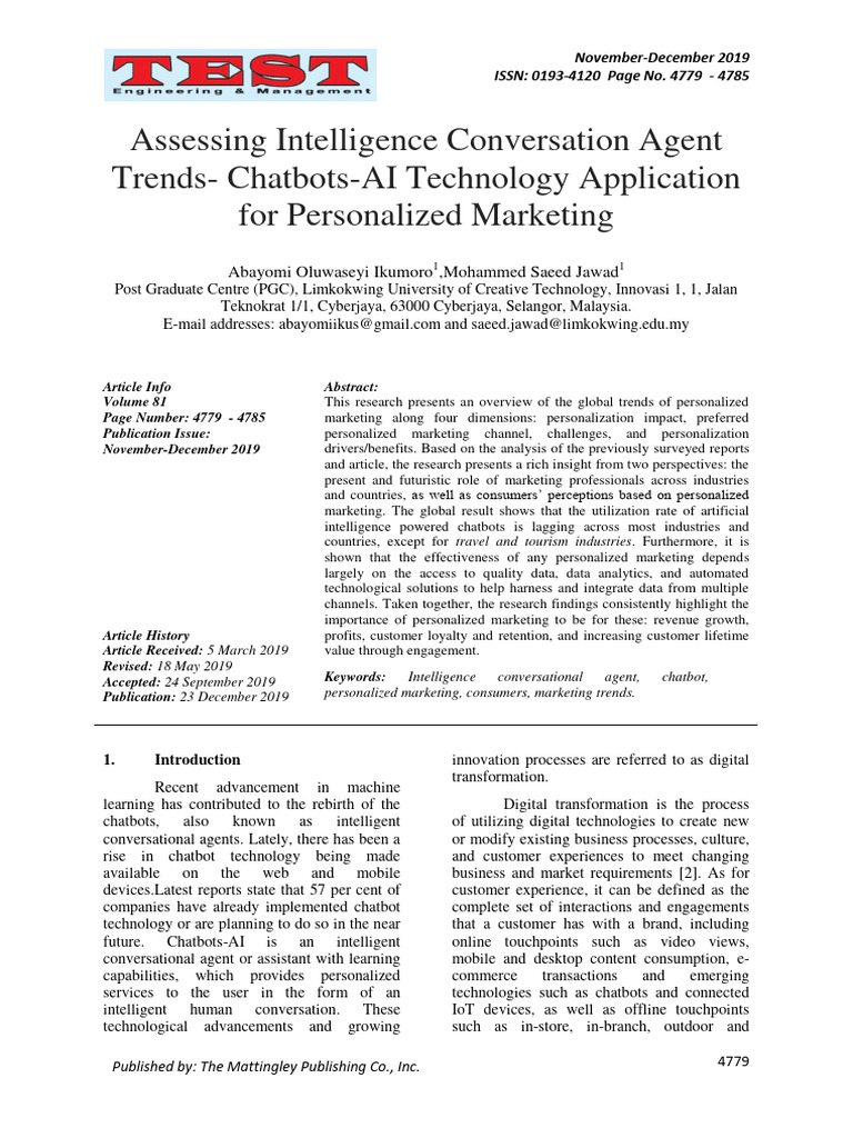 Assessing Intelligence Conversation Agent | PDF | Marketing | Retail