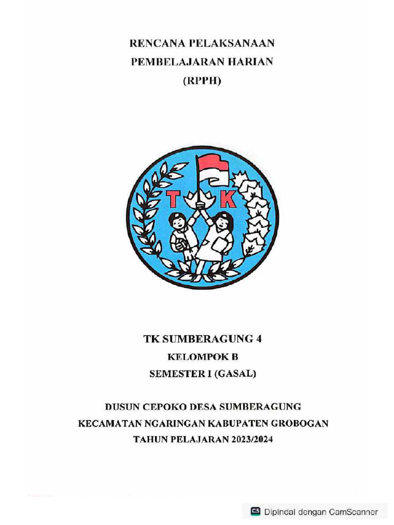 RPPH TK Sumberagung 4 | PDF