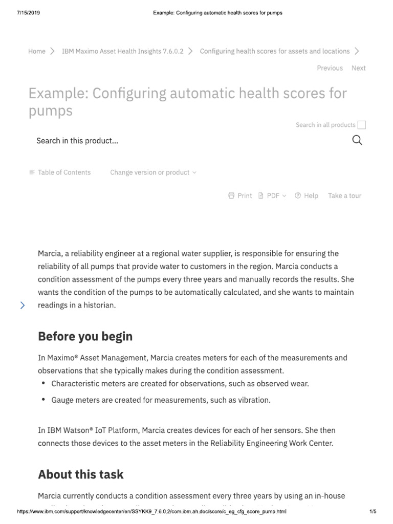 Configure Automtic Health Scores For Pumps | PDF