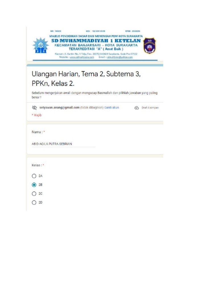 Evaluasi Tema 2 ST 3 | PDF