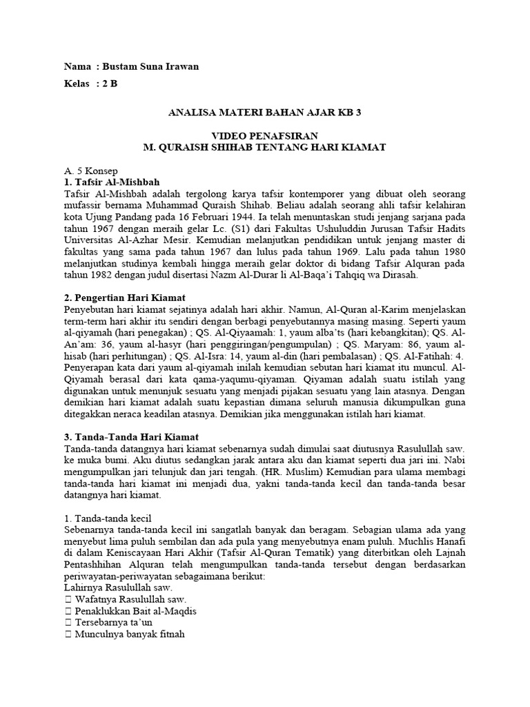 Analisis Bahan Ajar Modul 5 KB 3 | PDF