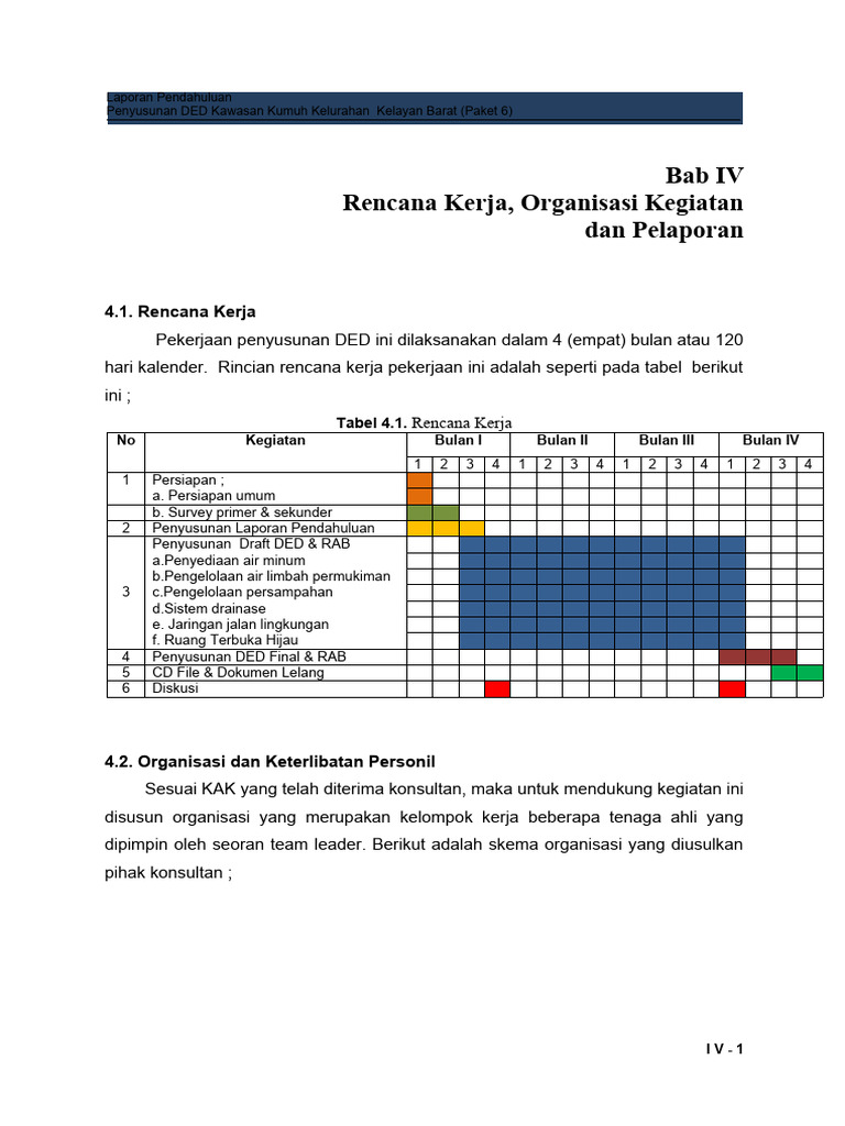 Bab 4 DED Rencana Kerja | PDF | Seni