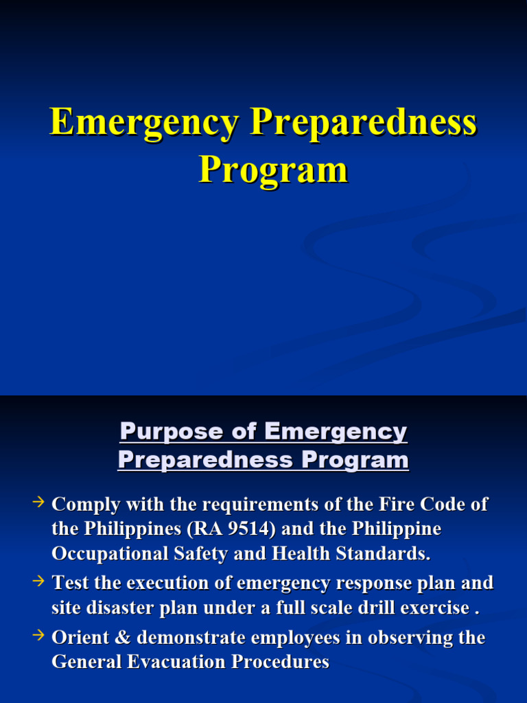 Emergency Preparedness | PDF | Firefighting | Emergency Evacuation