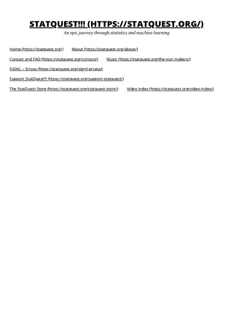 The Matrix Math Behind Transformer Neural Networks - StatQuest!!! | PDF ...