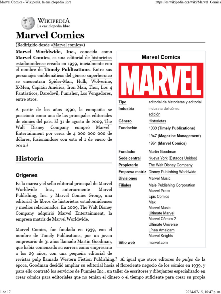 Marvel Comics | PDF | Comics Marvel | Hombre araña