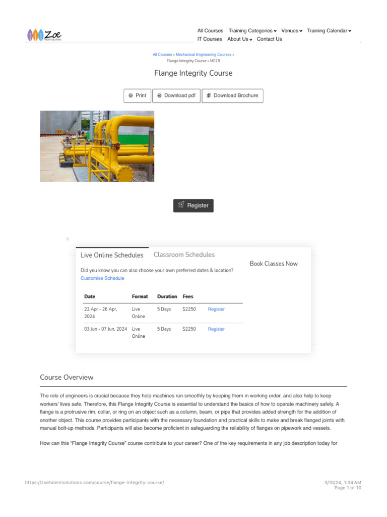 Flange Integrity Course for Engineers | PDF