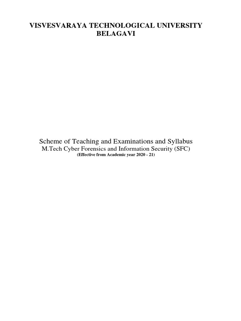 Visvesvaraya Technological University Belagavi: Scheme of Teaching and ...