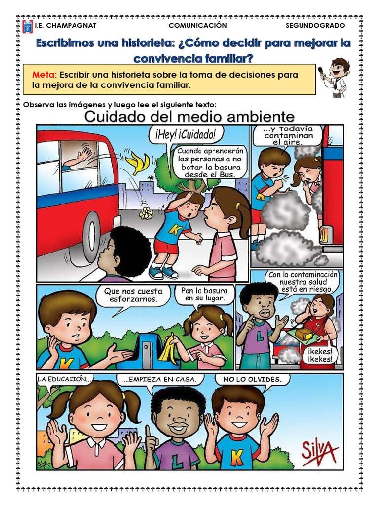 Leemos Historietas y Reconocemos Sus Elementos | PDF | Hogar y jardín | Ficción general