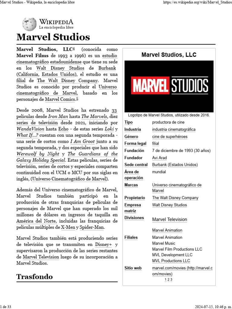 Marvel Studios | Descargar gratis PDF | Comics Marvel | Marvel ...