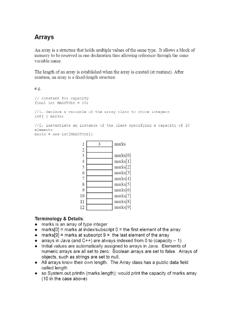 Arrays | PDF