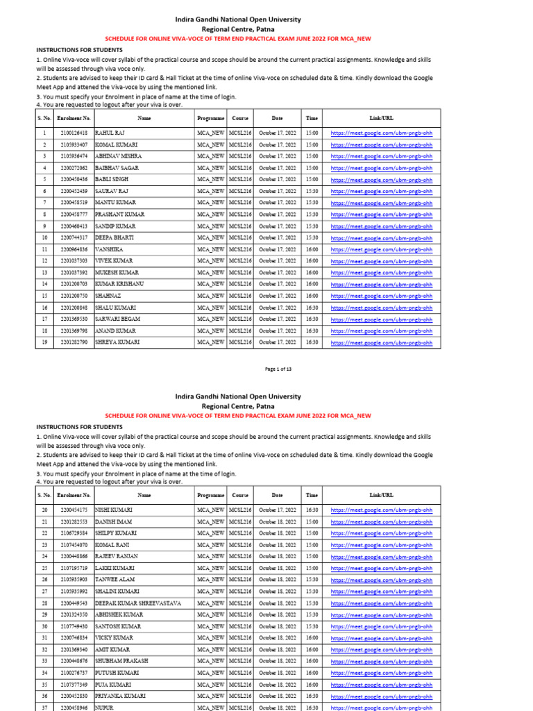 Schedule TEPE June 2022 MCA NEW | PDF | Vocational Education | Educational Assessment And Evaluation