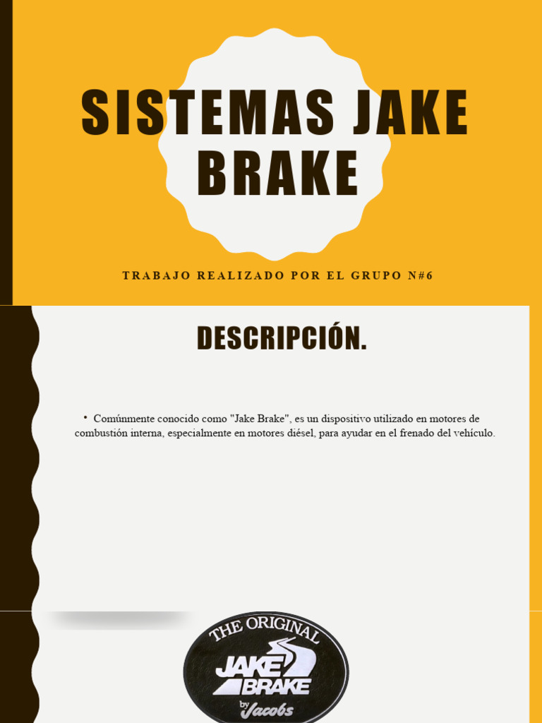 Sistemas Jake Brake | PDF | Camión | Motores