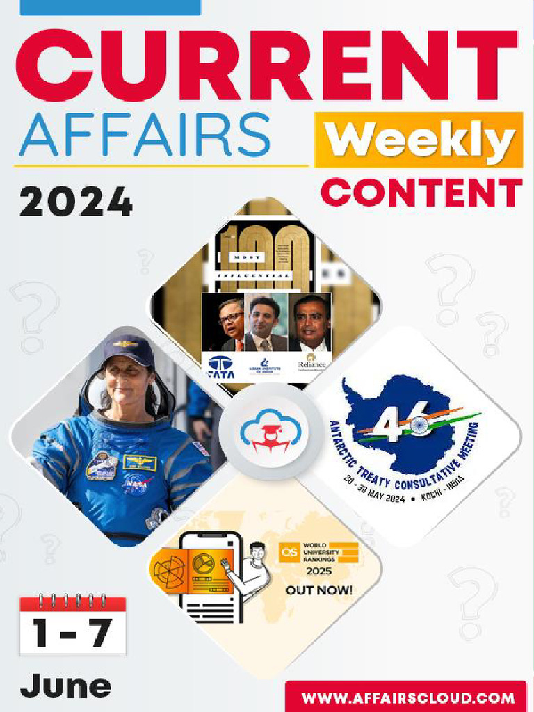 Current Affairs Weekly Content PDF June 2024 1st Week by AffairsCloud New 1 | PDF | Reserve Bank ...