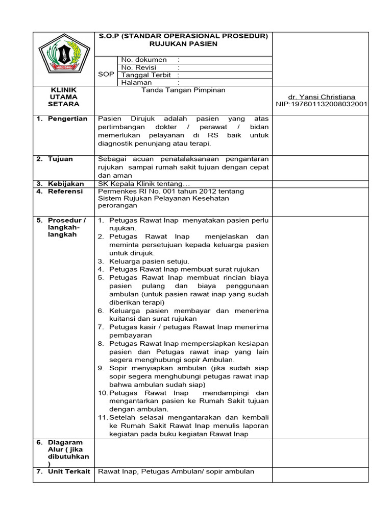 Sop Rujukan Pasien | PDF