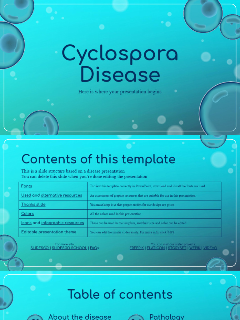 Cyclospora Disease by Slidesgo | PDF | Planets | Sun
