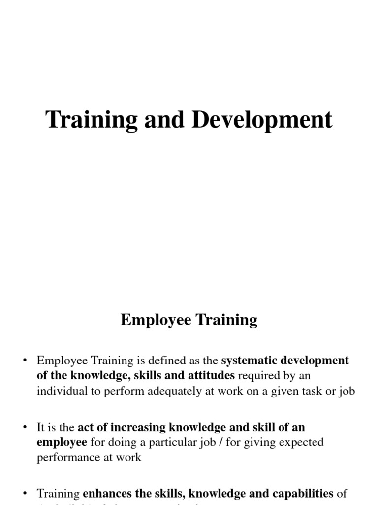 Training - Development | PDF | Learning | Behavior Modification