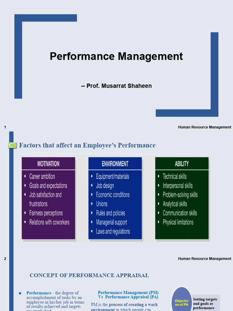 Unit 6. Performance Management | PDF | Performance Appraisal | Psychology