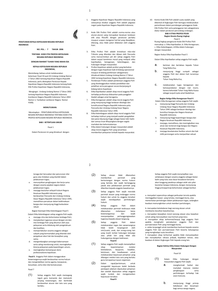 Kode Profesi Polisi | PDF