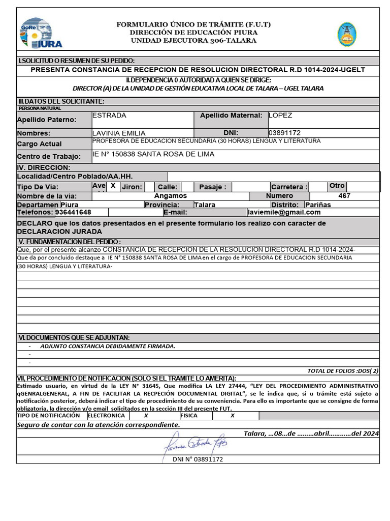 FUT UGEL T 2023 Sin Llenar | PDF