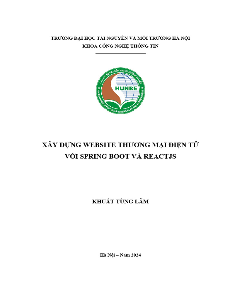 XÂY DỰNG WEBSITE THƯƠNG MẠI ĐIỆN TỬ VỚI SPRING BOOT VÀ REACTJS | PDF XÂY DỰNG WEBSITE THƯƠNG MẠI ĐIỆN TỬ VỚI SPRING BOOT VÀ REACTJS | PDF