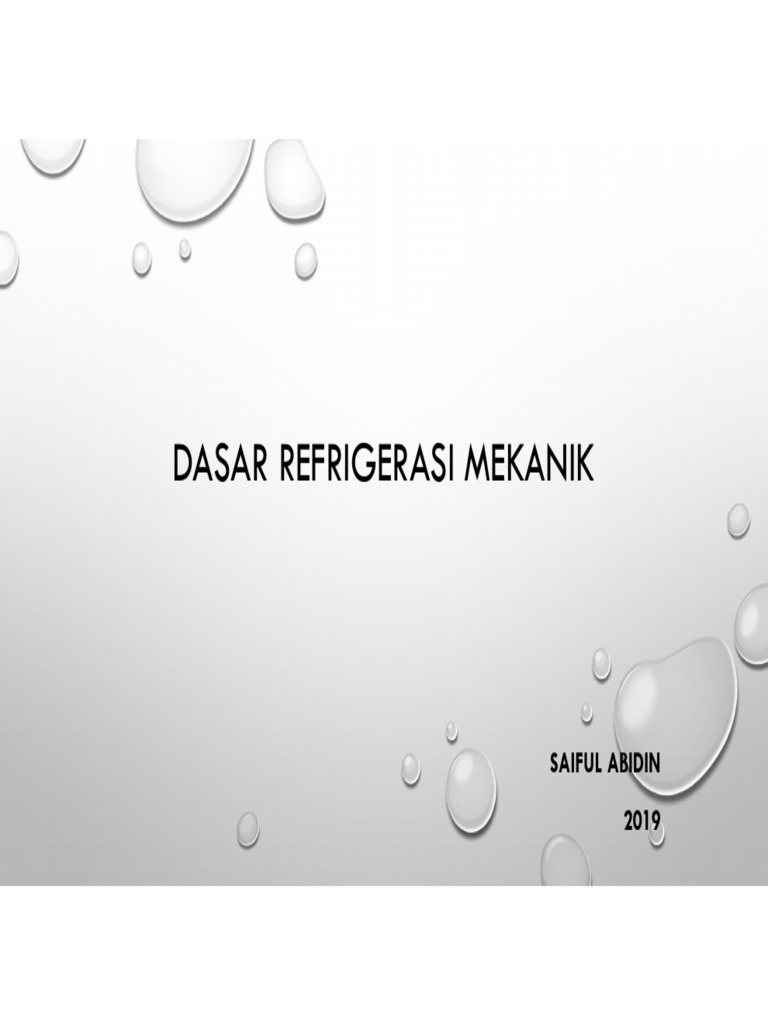 Dasar Refrigerasi | PDF
