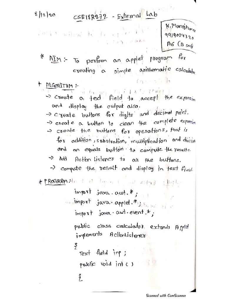 4320(Java external lab) | PDF