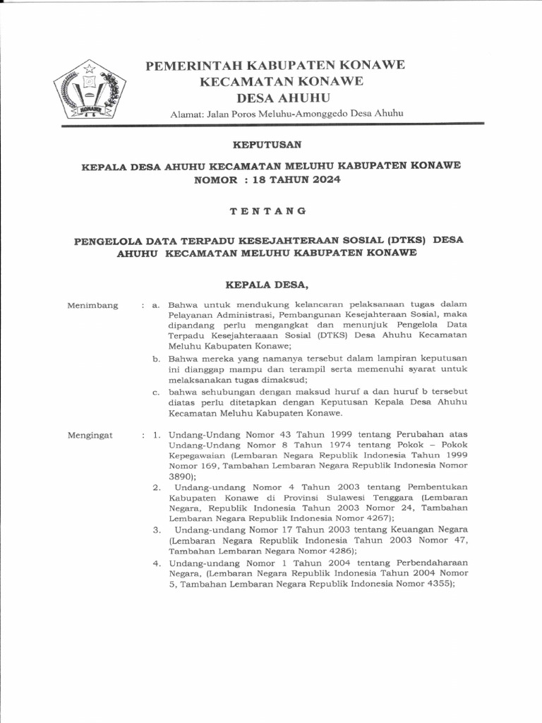 SK Operator DTKS | PDF