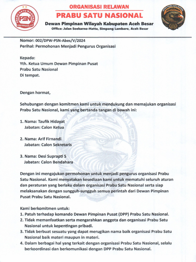 Permohonan DPW PSN | PDF