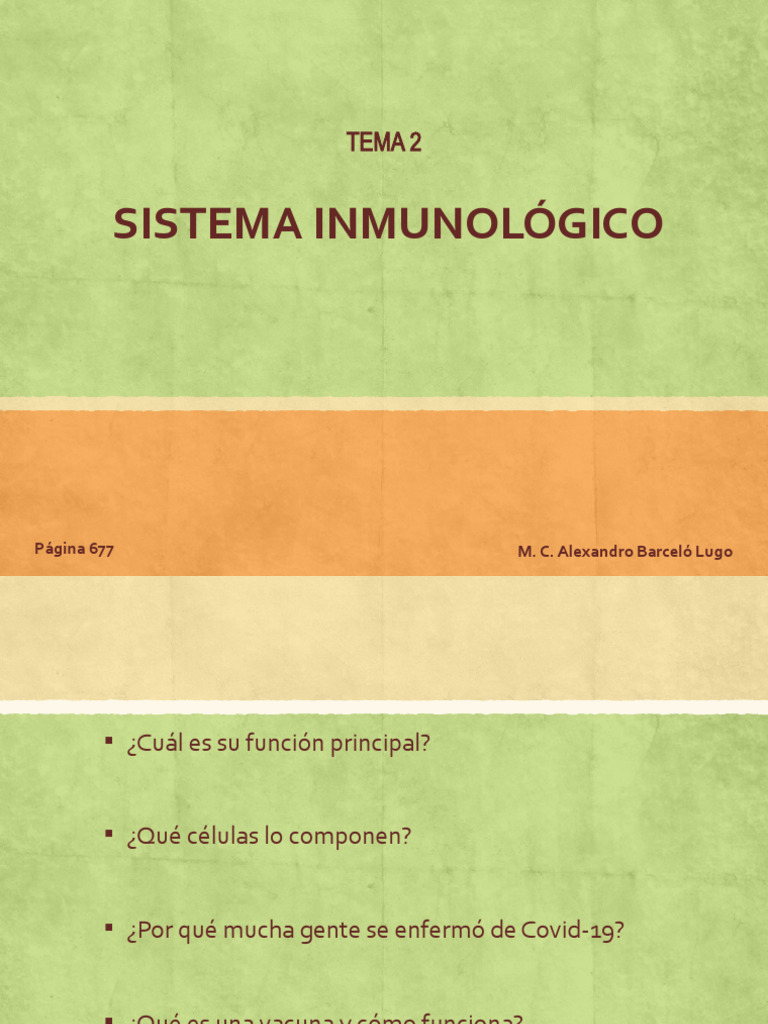 02 Sistema inmunológico | PDF | Sistema inmune | Linfocitos