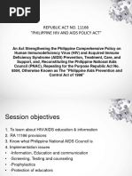 Ra 11166 | PDF | Hiv/Aids | Sexually Transmitted Infection