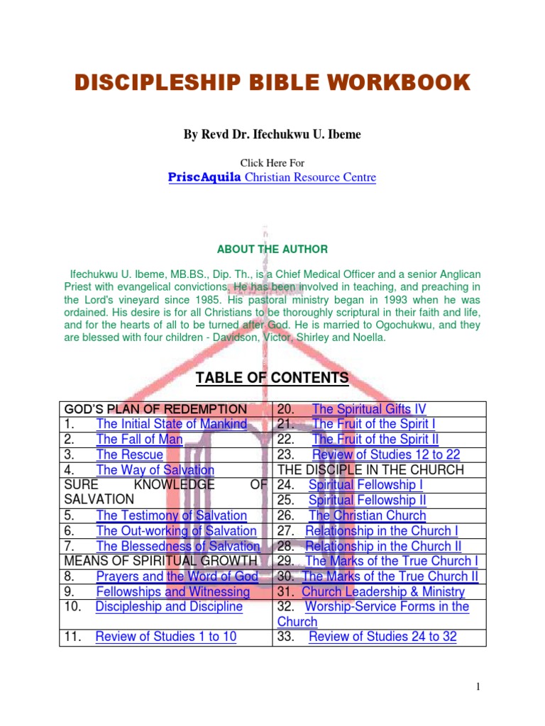 Discipleship Bible Workbook | PDF | Baptism | Eternal Life (Christianity)