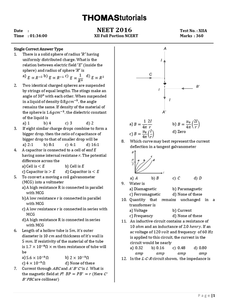 NEET Full Portion test 13 | Download Free PDF | Sex Organ | Fertilisation