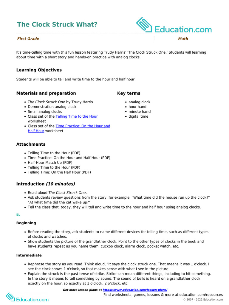 Harcourt Grade 3 Writing | PDF | Clock | Lesson Plan