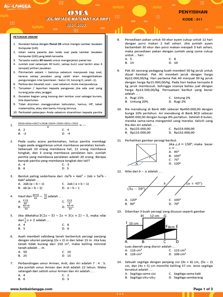 Penyisihan Oma (2021-2022) | PDF