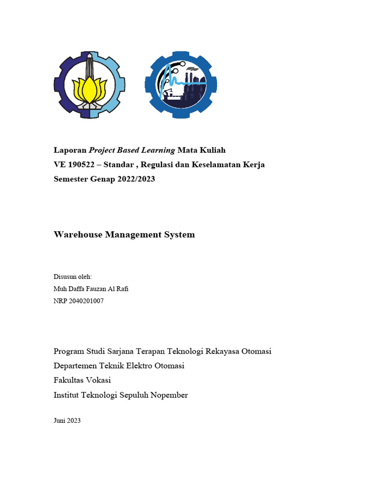 Laporan Mata Kuliah Standar, Regulasi Dan Keselamatan Kerja | PDF