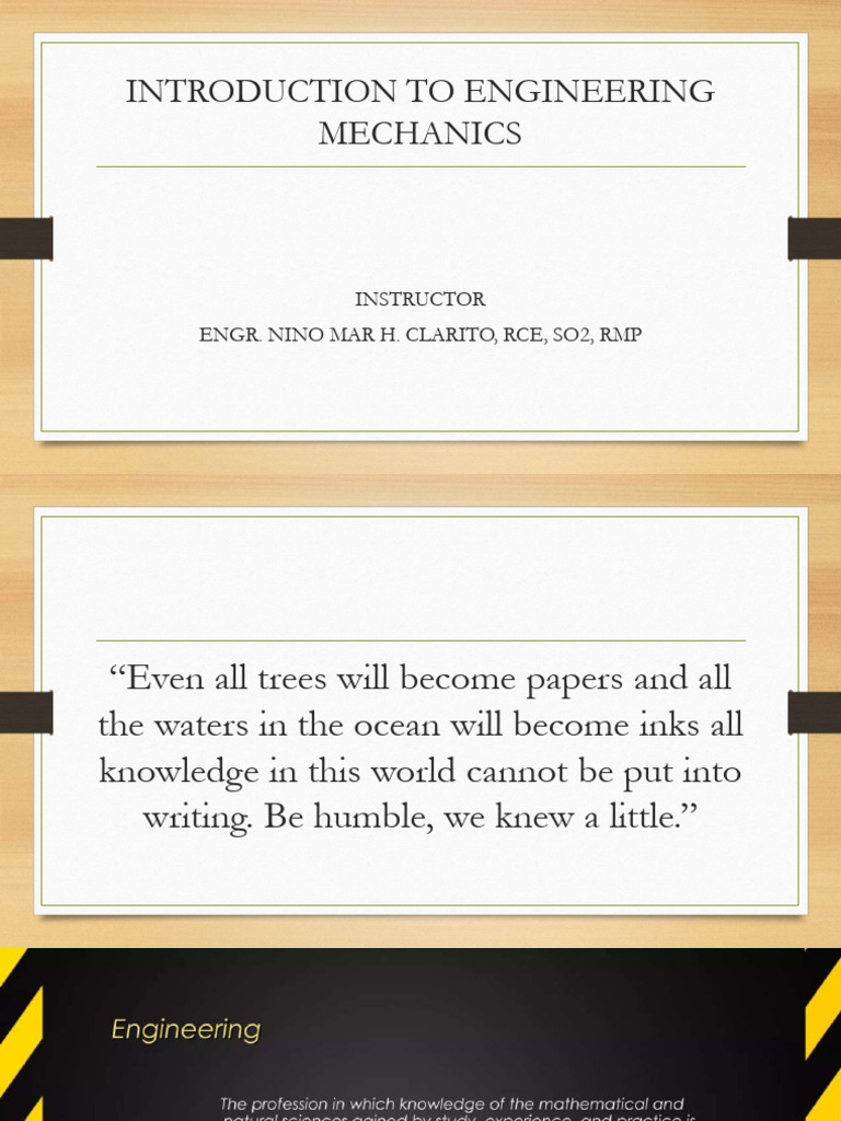 Introduction To Engineering Mechanics | PDF