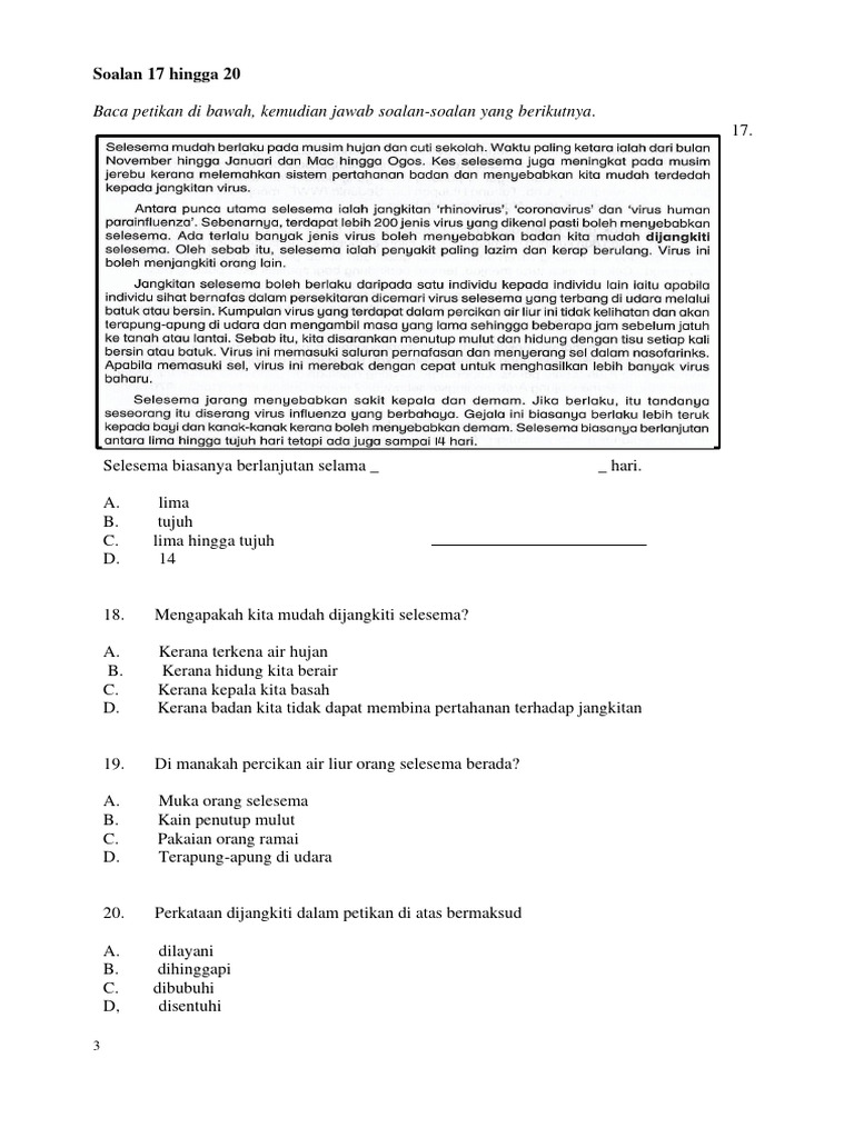 Bahagian B BM t6 | PDF