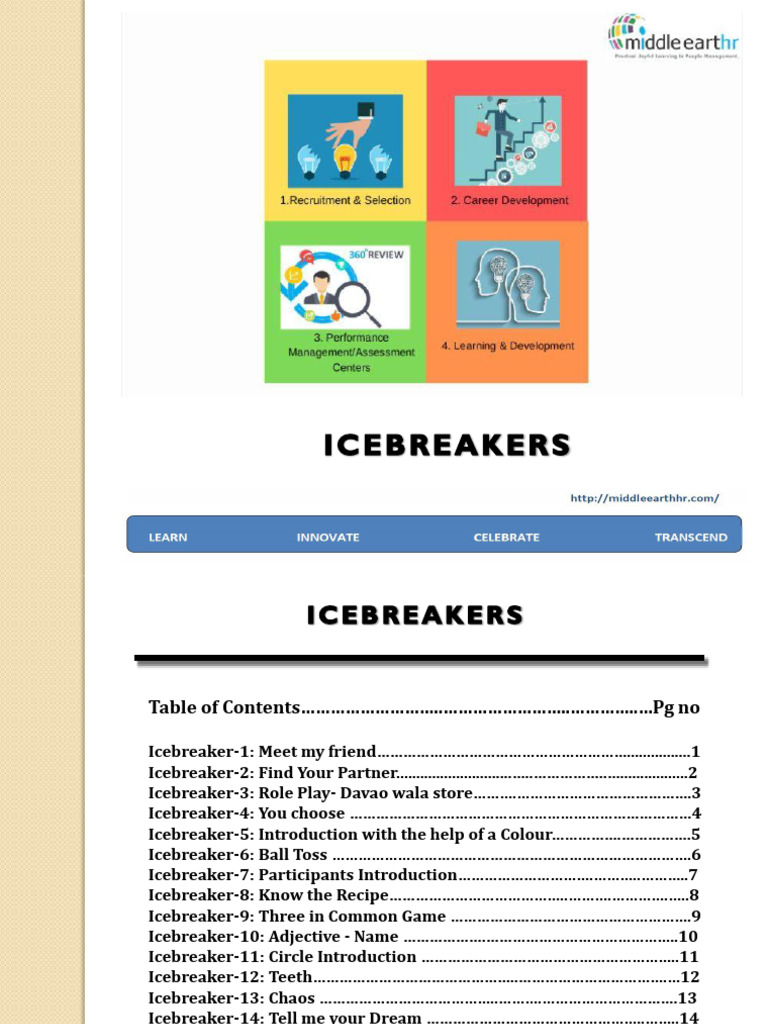 Icebreakers Final | PDF | Vegetables