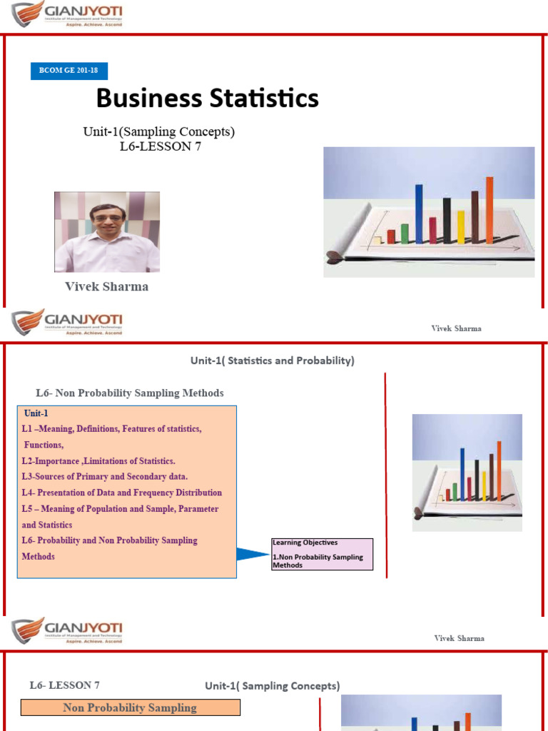 FS BCOM-2(Lesson7) | PDF | Sampling (Statistics) | Statistics