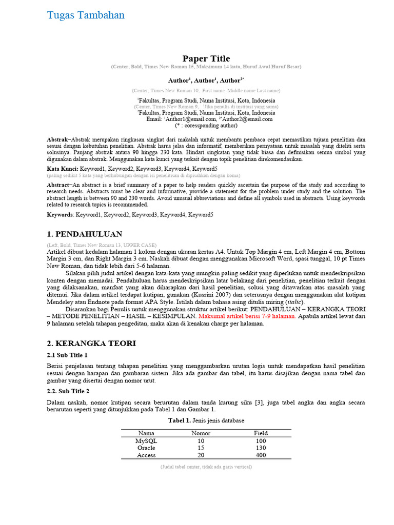 Format Tugas Tambahan-1 | PDF