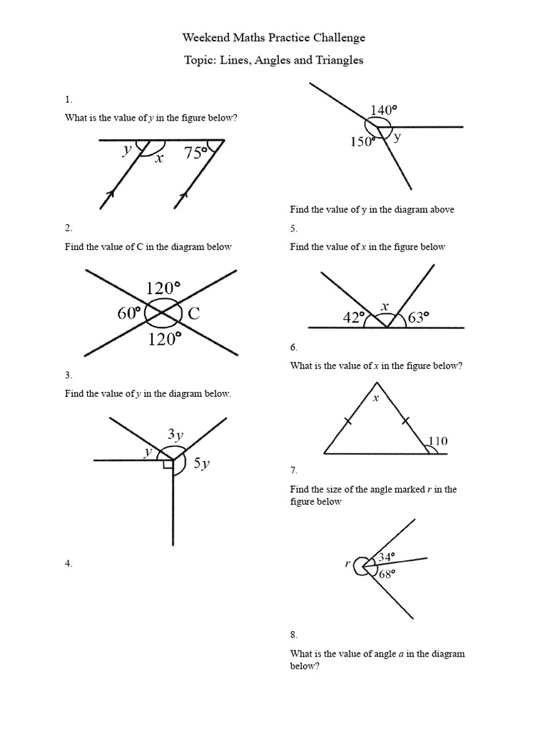 Lines, Angles and Triangles | PDF