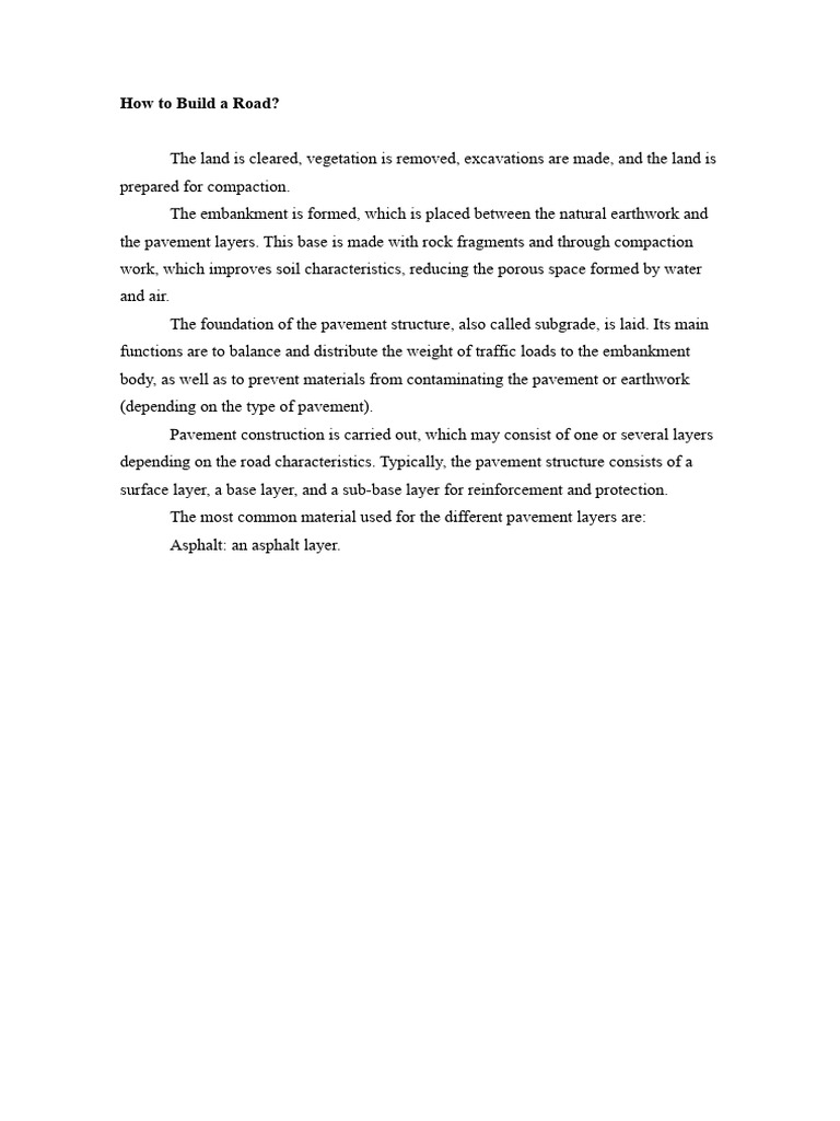 How To Build A Road | PDF | Road | Road Surface