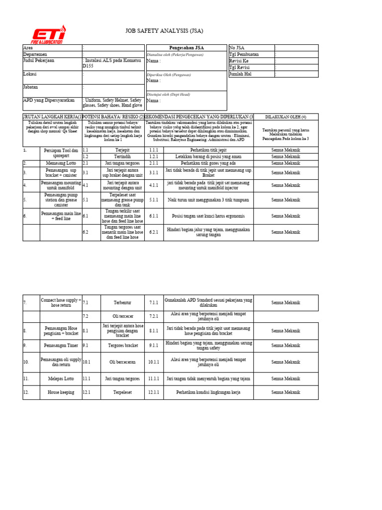 JSA Als United Tractors | PDF
