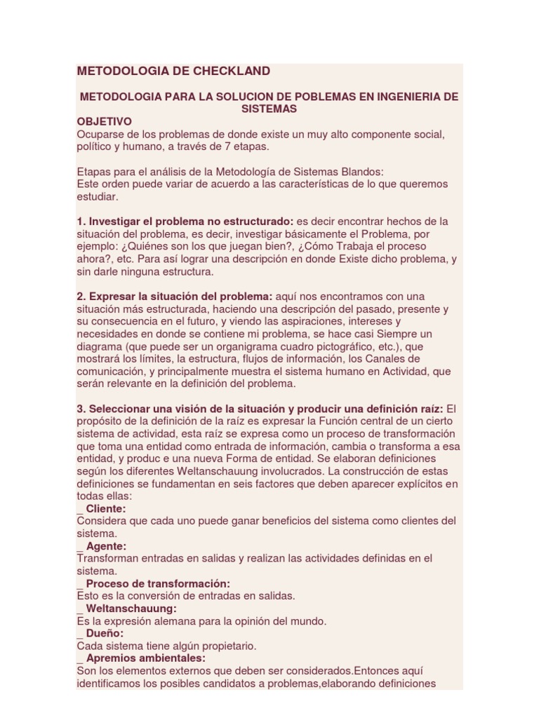 METODOLOGIA DE CHECKLAND