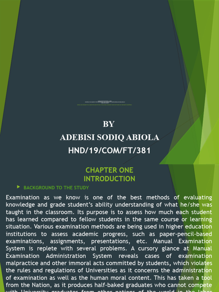 Design and Implement of A Computer Based Testing System Using Component ...