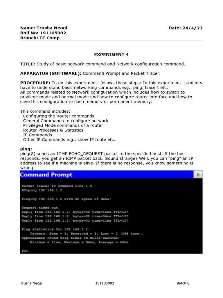 MCN Exp4 | PDF | Internet Standards | Networking Standards